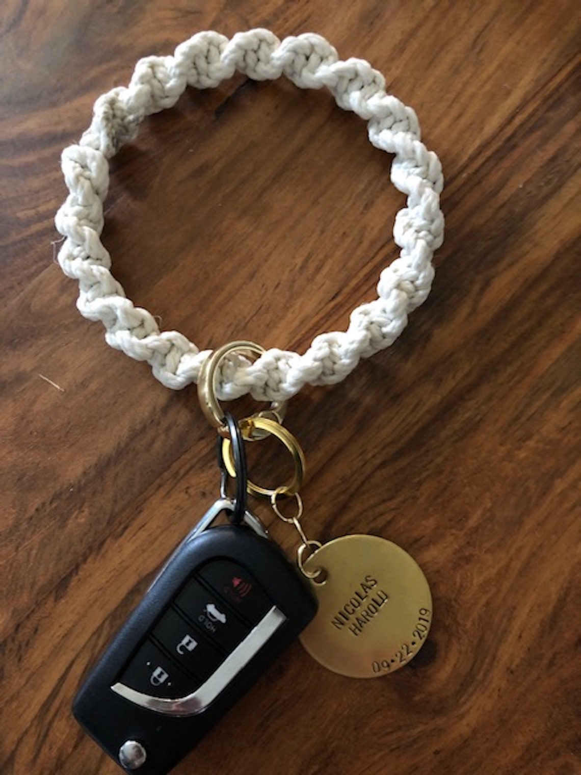 Dont Get It Twisted : Macrame Bangle Key Ring | Etsy