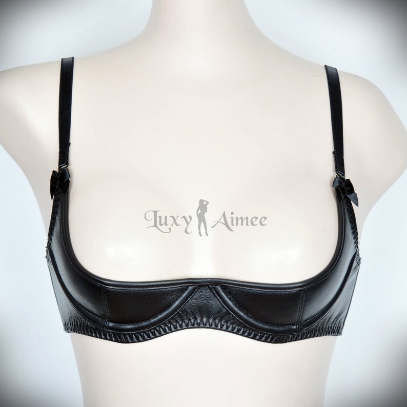 Cristin Regular Size Basic Quarter Cup Bra Luxury Black Etsy
