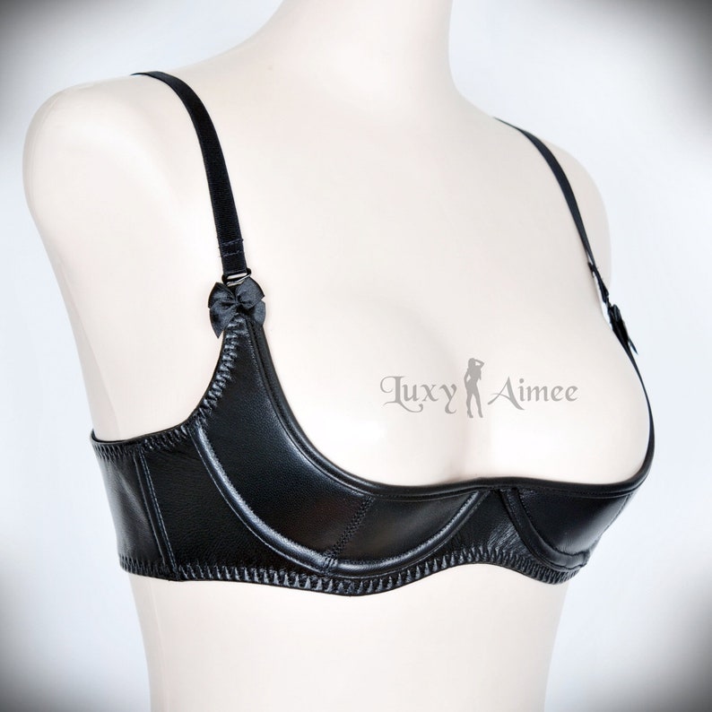 Cristin Plus Size Basic Quarter Cup Bra Luxury Black Etsy