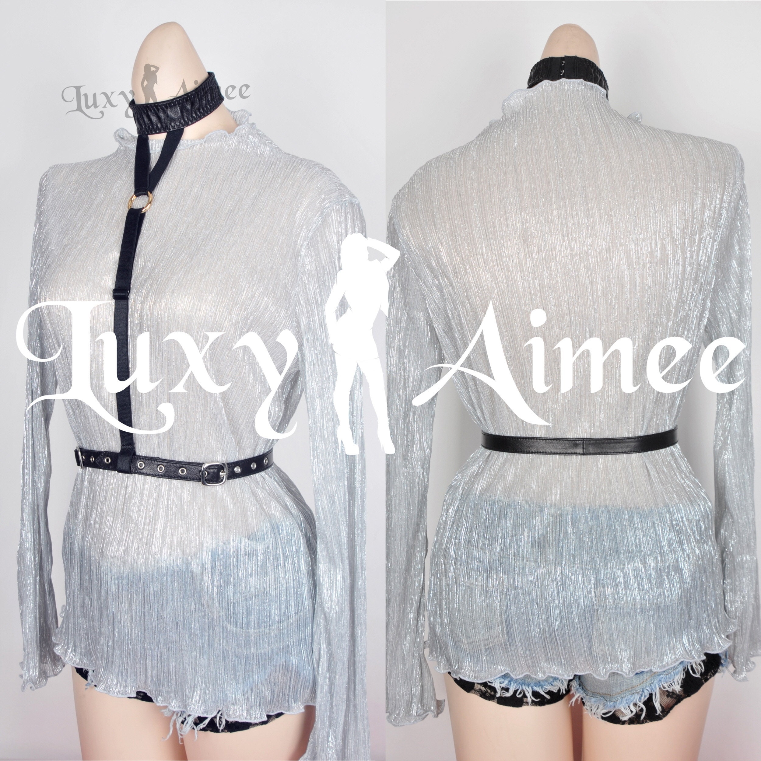 Leather Shirring Choker Waist Belt 002 / Handmade Luxury - Etsy UK