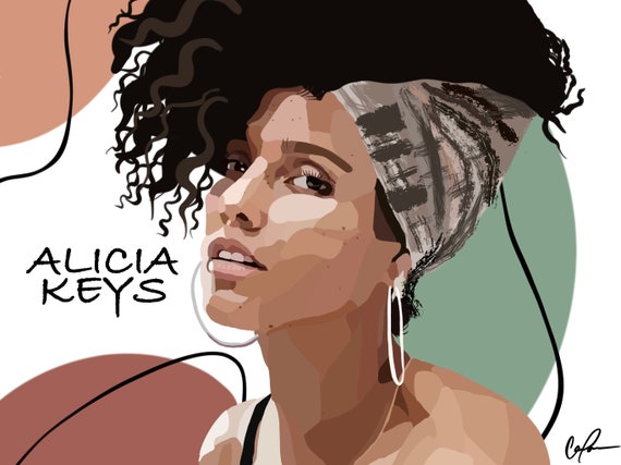 Drawing Of Alicia Keys