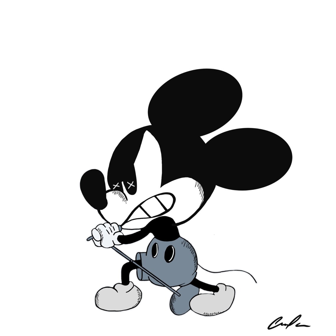 Mickey Mouse kaws Inspired - Etsy