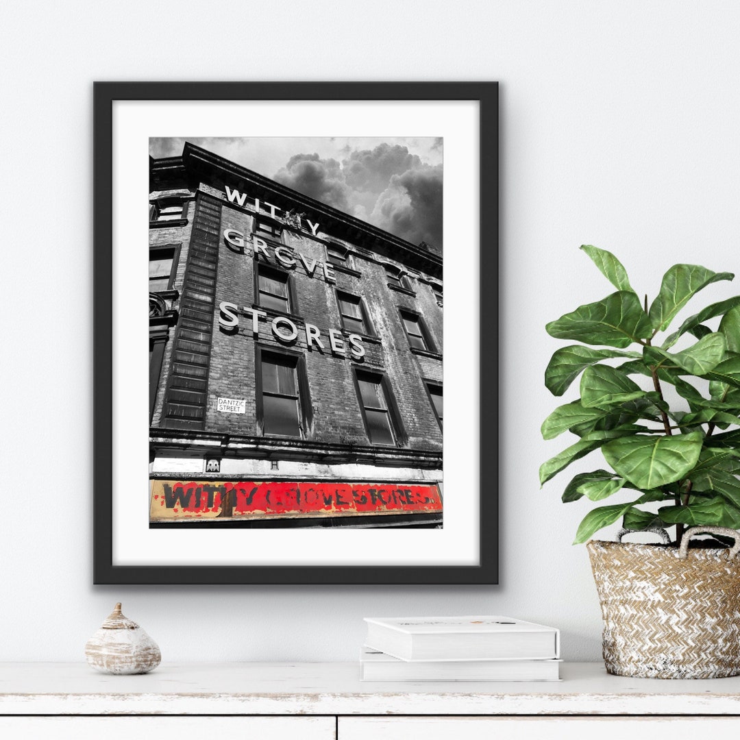 Manchester Print / Manchester Poster / Withy Grove Stores / Fast and ...