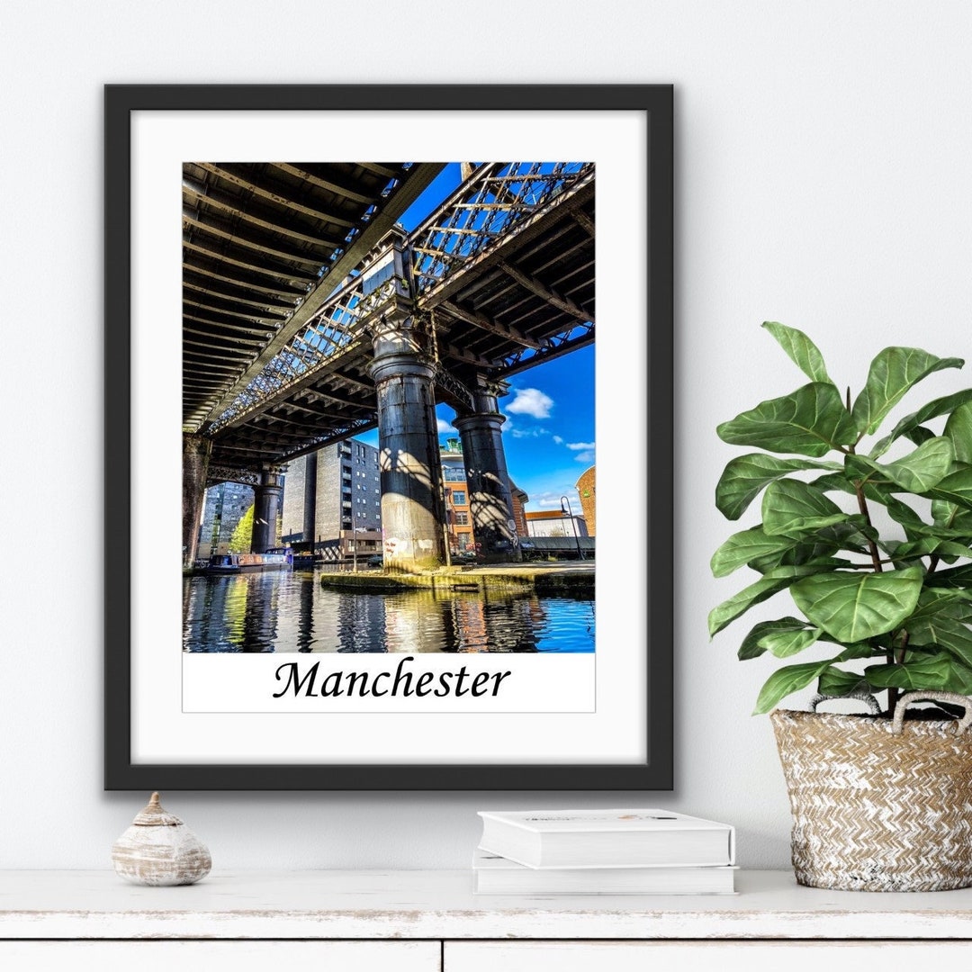 Manchester Print / Manchester Poster / Castlefield Canal Bridges / Fast ...