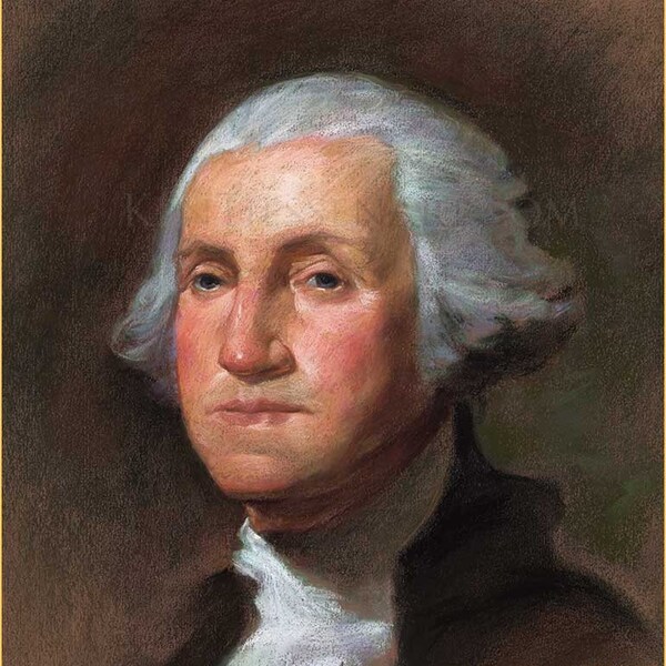 Historical Portrait George Washington - Etsy