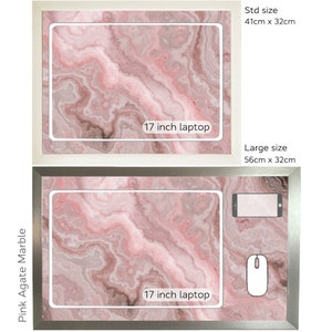 Pink Marble Lap Tray Desk With Padded Bean Bag Cushion: High Quality ...