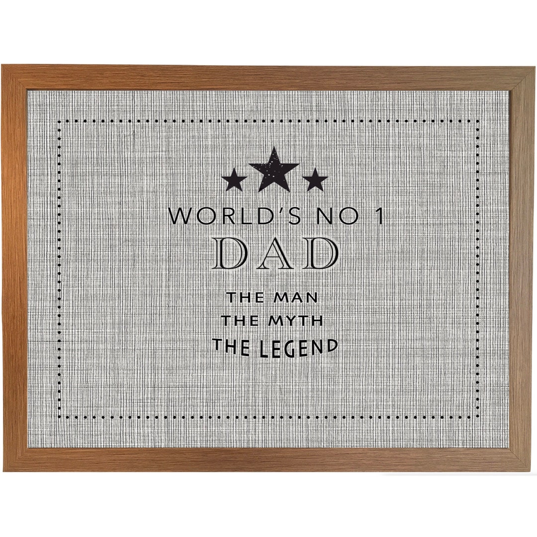 World's No 1 Dad LAP TRAY With Cushion: Fathers Day Bean Bag Cushioned ...