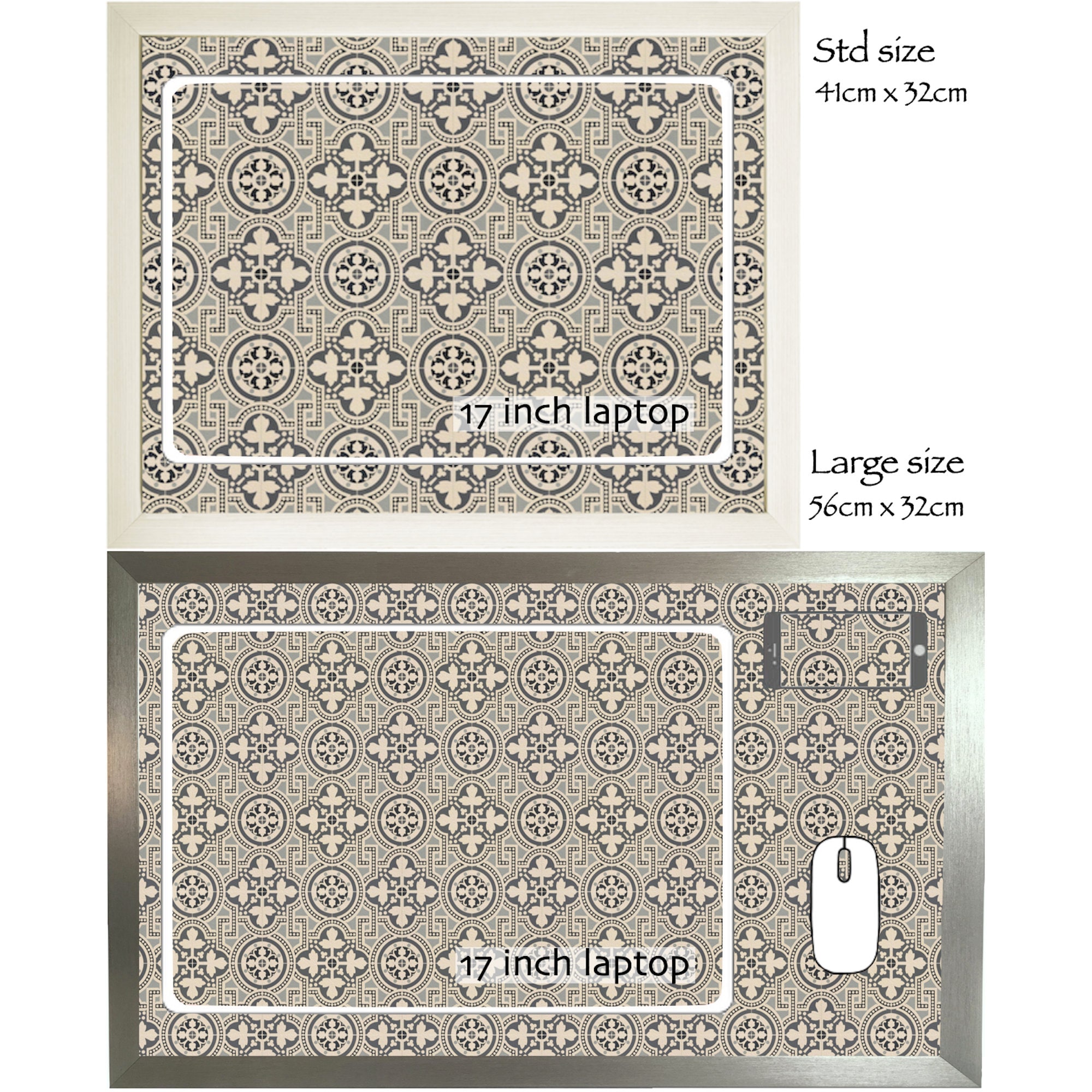 ARABESQUE Lap Tray Desk with Bean Bag Pillow Cushion: Quality | Etsy