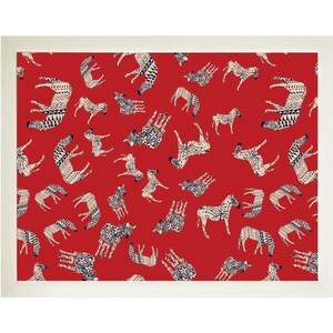 ZEBRA HORSES Lap Tray Desk With Bean Bag Pillow Cushion: Quality ...