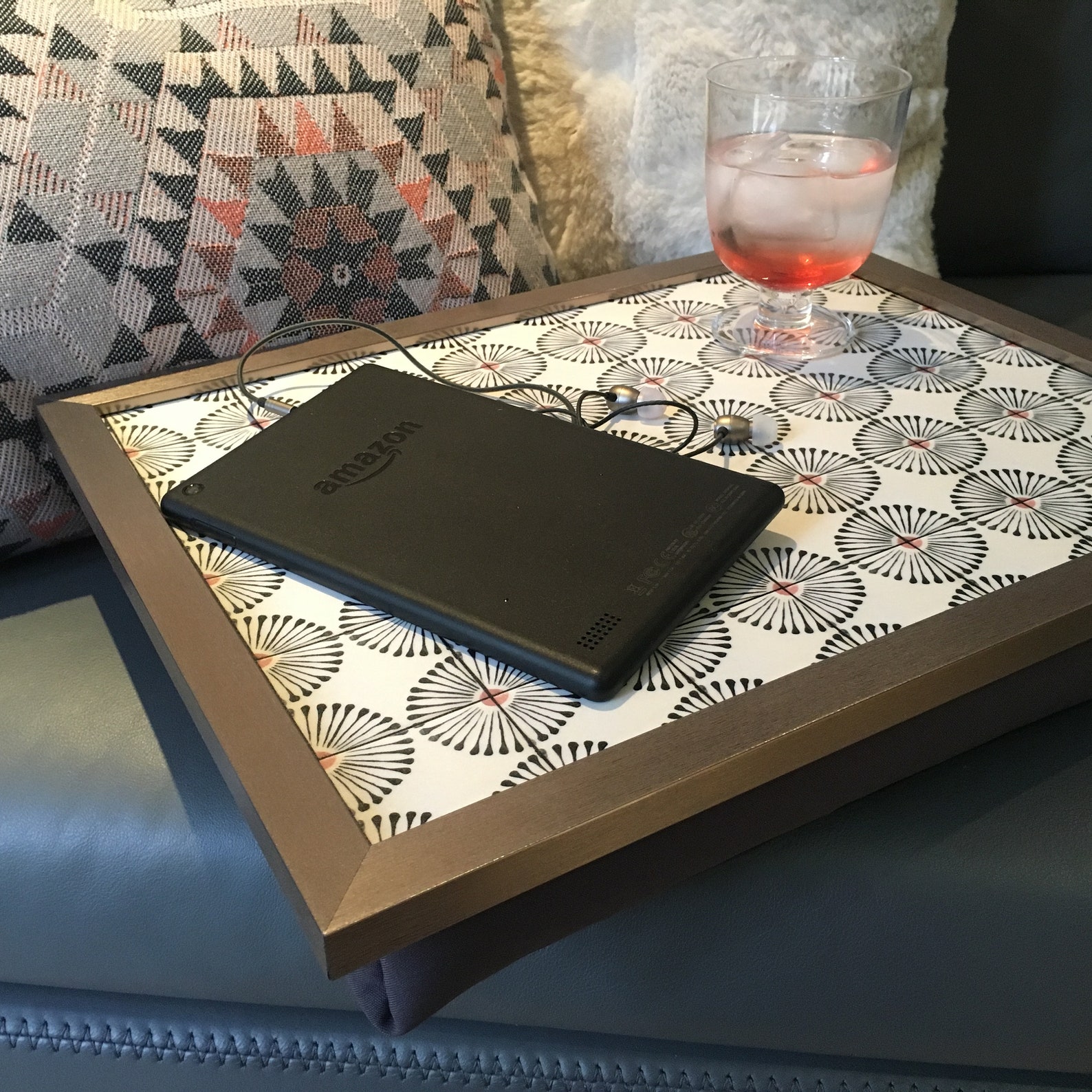 BLACK DAISY Lap Tray Desk With Bean Bag Pillow Cushion: - Etsy