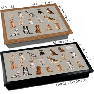 Dogs Cushioned Lap Tray: High Quality Beanbag Padded Lap Desk for ...