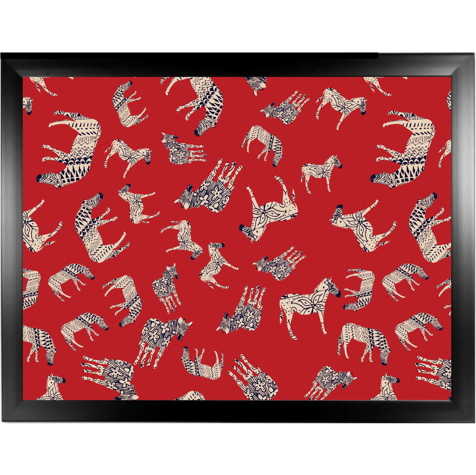 ZEBRA HORSES Lap Tray Desk With Bean Bag Pillow Cushion: | Etsy