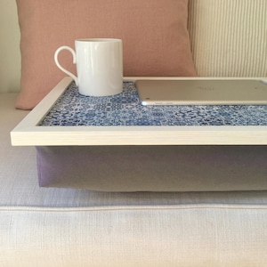 INDIGO Blue Lap Tray Desk With Bean Bag Pillow Cushion: Cushioned ...