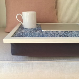 INDIGO Blue Lap Tray Desk With Bean Bag Pillow Cushion: - Etsy