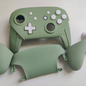 Custom Nintendo Switch Pro Controller Matcha Green Replacement Shell ...
