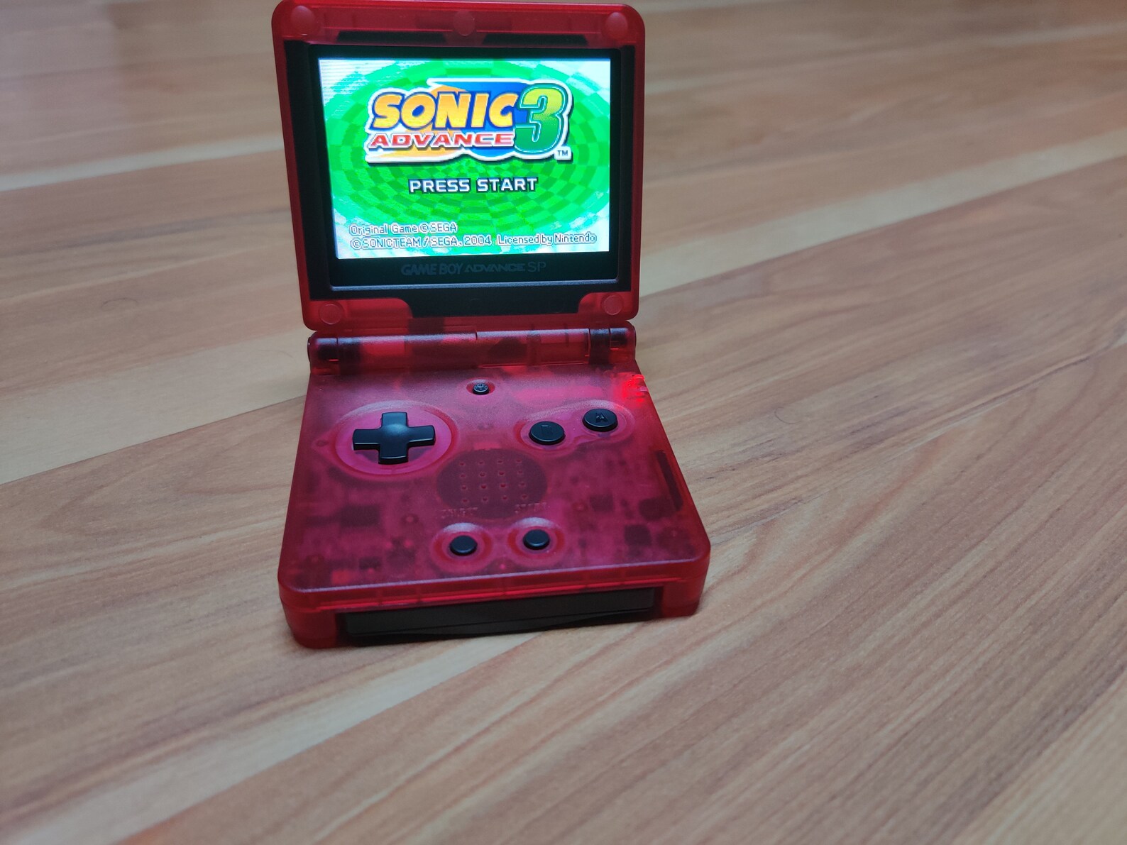 Gameboy Advance SP Transparent Clear Red IPS V2 Screen Mod | Etsy