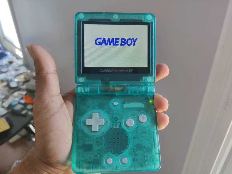 Gameboy Advance SP Clear Emerald IPS V2 Console - Etsy