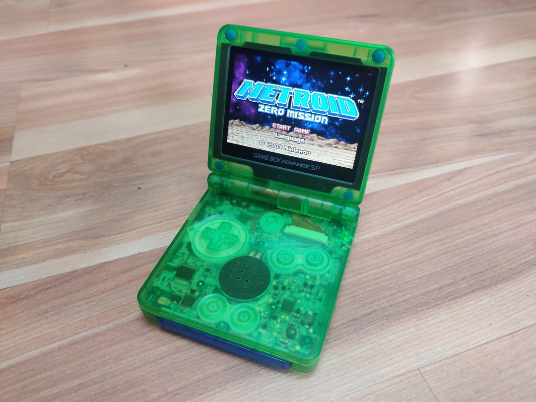 Gameboy Advance SP Transparent Green With Clear Green Button Color AGS ...