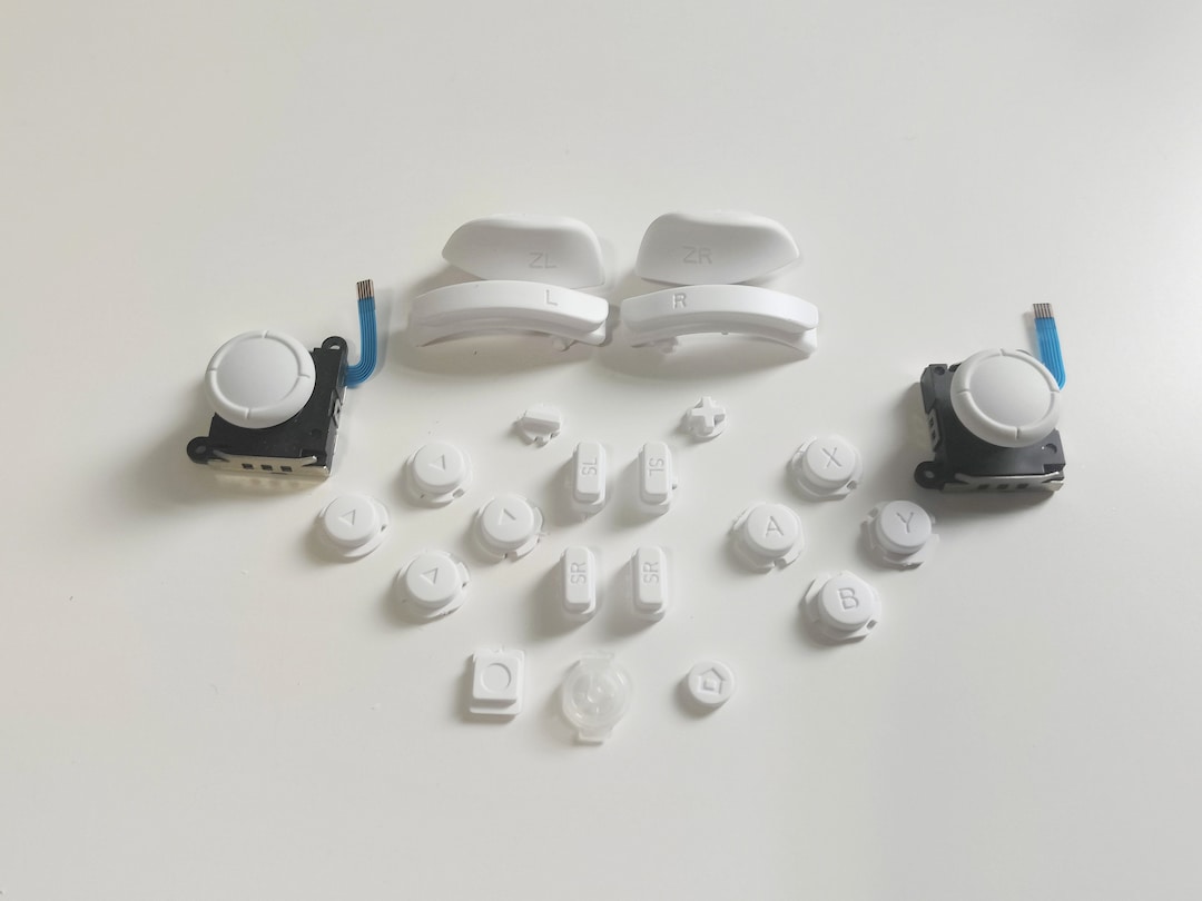 Custom Nintendo Switch Joycon White Buttons & Joysticks - Etsy