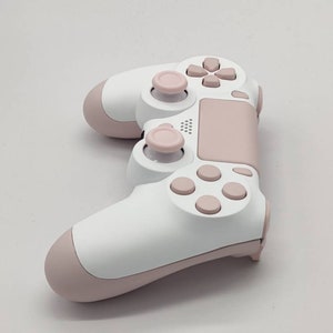 Custom PS4 Controller White Shell & Sakura Pink Buttons - Etsy Australia