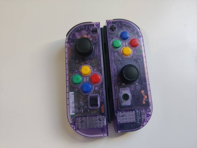Custom Nintendo Switch Joycon Clear Purple Shell With Mix - Etsy