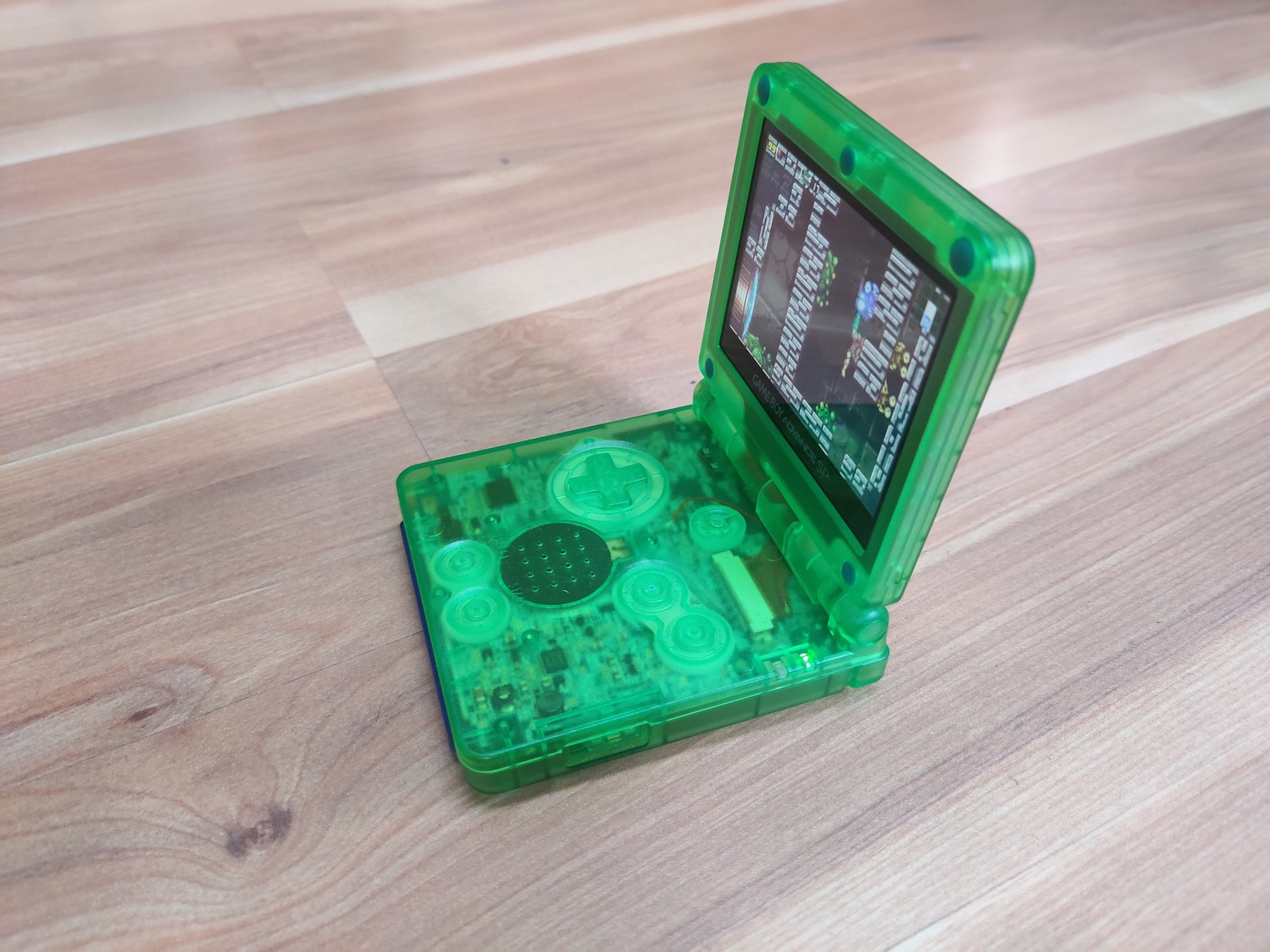 Gameboy Advance SP Transparent Green With Clear Green Button - Etsy