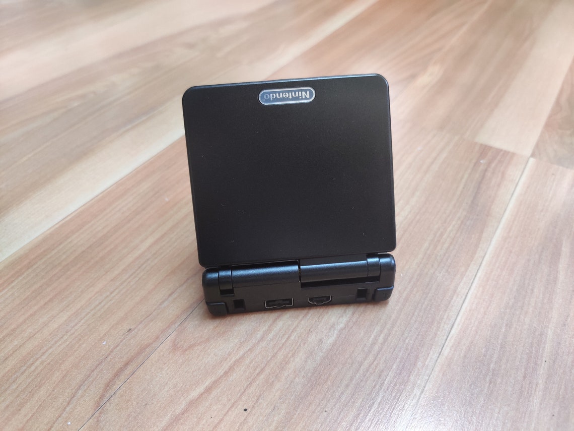 Gameboy Advance SP Solid Black Color AGS IPS Screen Mod With 10 Level ...