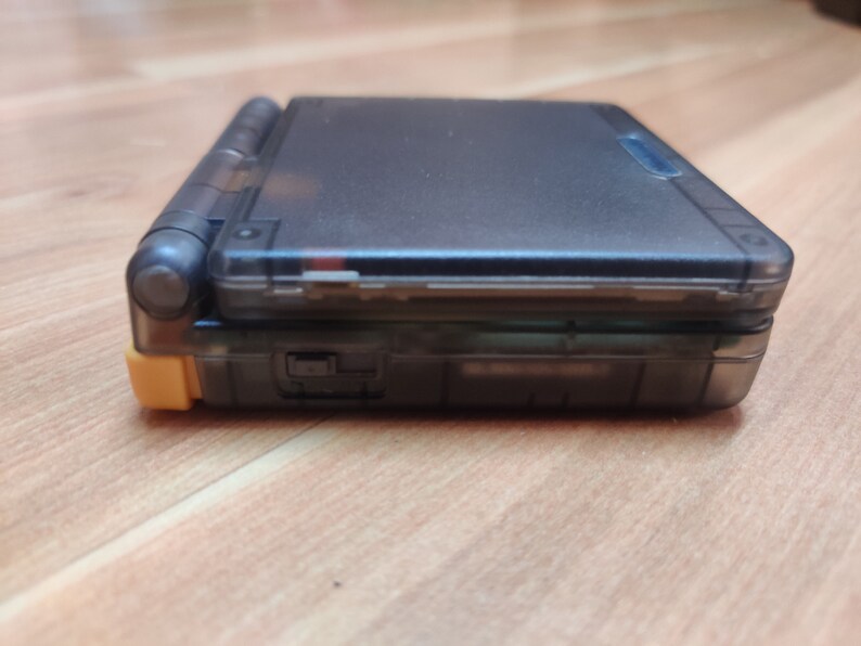 Gameboy Advance SP Transparent Black With Yellow Button Color AGS IPS ...