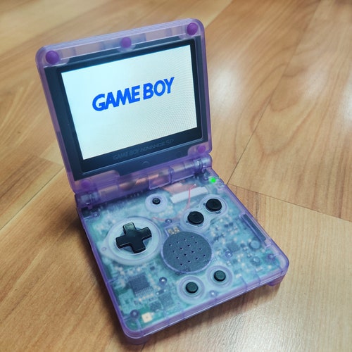 Gameboy Advance SP Transparent Clear Red IPS V2 Screen Mod - Etsy