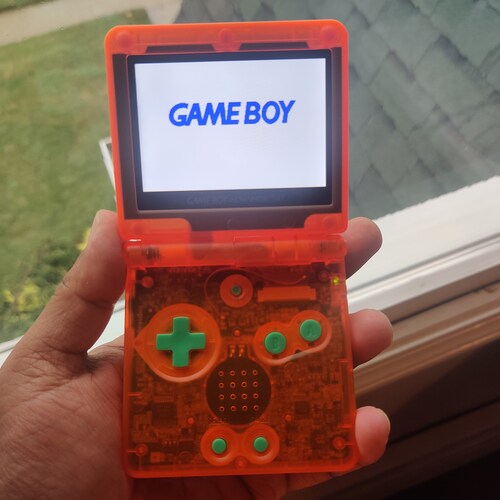 Gameboy Advance SP Transparent Clear Red IPS V2 Screen Mod - Etsy