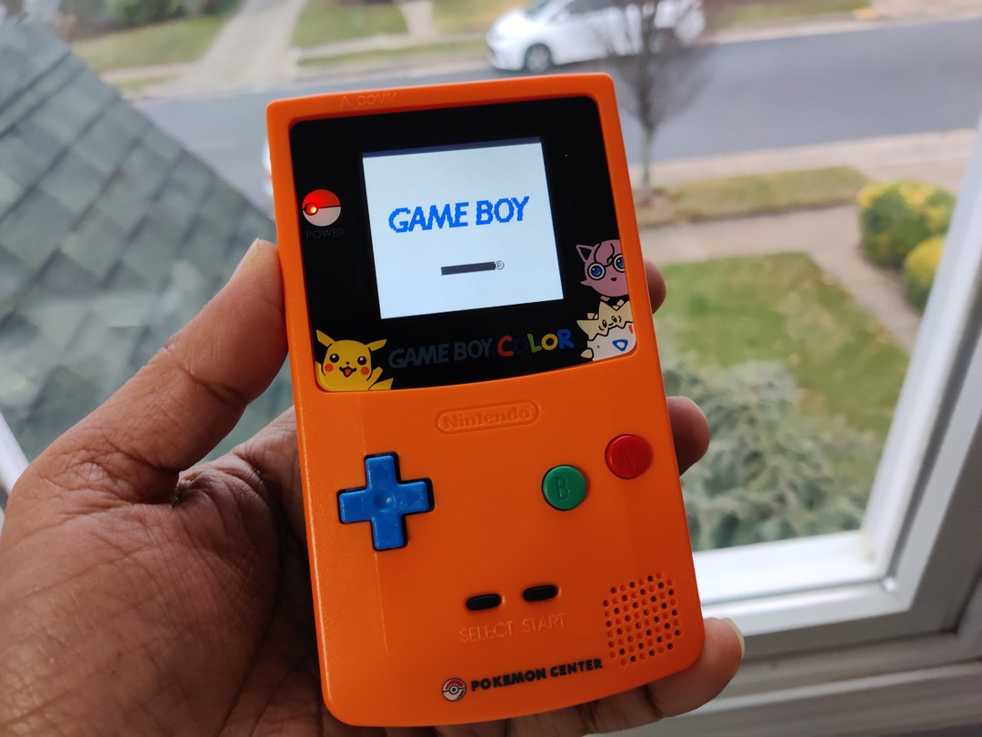 Gameboy Color Orange Blue Pokemon Backlight Console Glass Screen . - Etsy