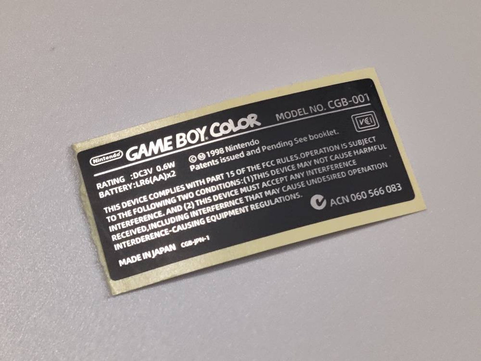 Nintendo Game Boy Color GBC Replacement Sticker Label - Etsy