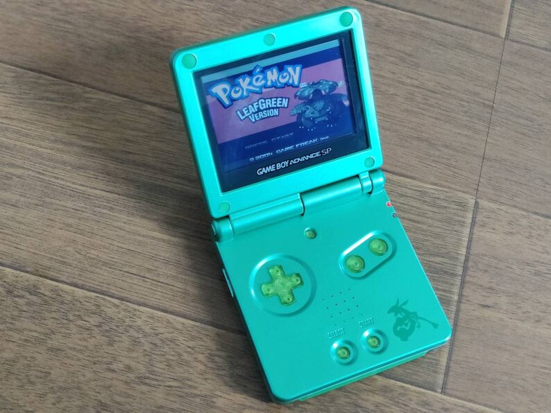 Custom GBA SP AGS 001 Rayquaza With Clear Greens Buttons - Etsy