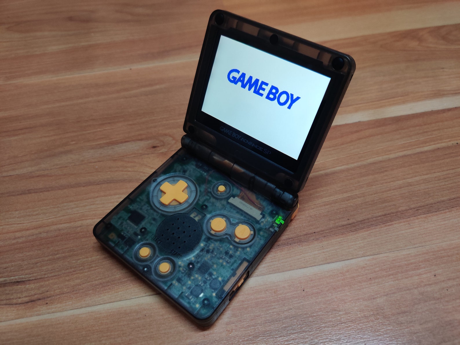 Gameboy Advance SP Transparent Black With Yellow Button Color AGS IPS ...