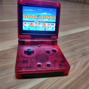 Gameboy Advance SP Transparent Clear Red IPS V2 Screen Mod - Etsy