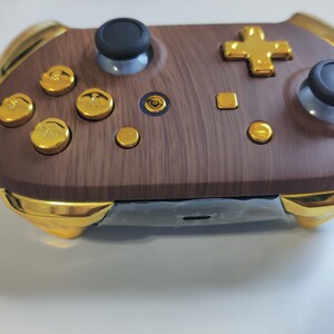 Custom Nintendo Switch Pro Controller Wooden Replacement Shell With ...