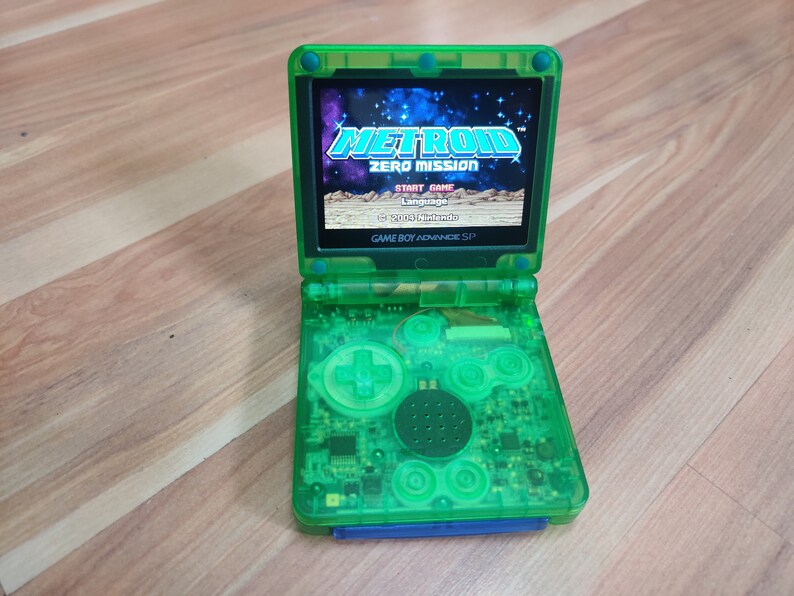 Gameboy Advance SP Transparent Green With Clear Green Button | Etsy
