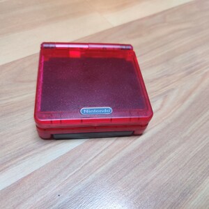 Gameboy Advance SP Transparent Clear Red IPS V2 Screen Mod - Etsy