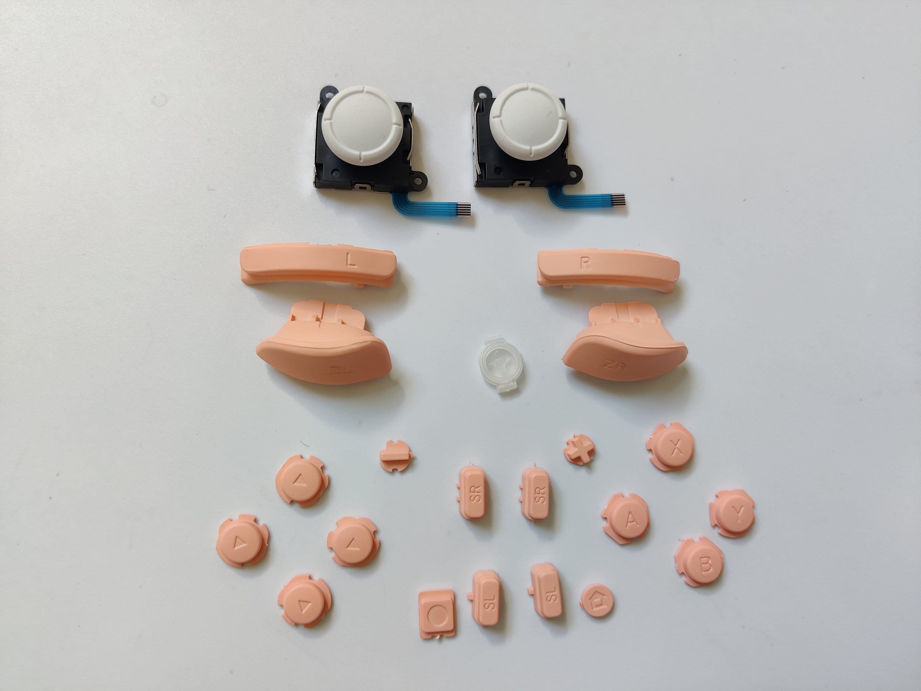 Custom Nintendo Switch Joycon Mandy Pink Buttons & Joysticks - Etsy