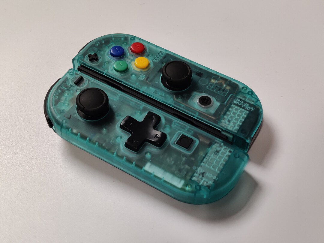 Custom Nintendo Switch Joycon Controller Clear Emerald Shell With Mix ...