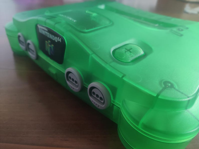 Custom Clear Green Nintendo 64 N64 Console System Both Japan & US PLAY ...