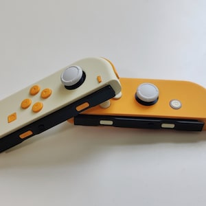 Custom Nintendo Switch Joycon Light Cream & Yellow Joycon Controller ...