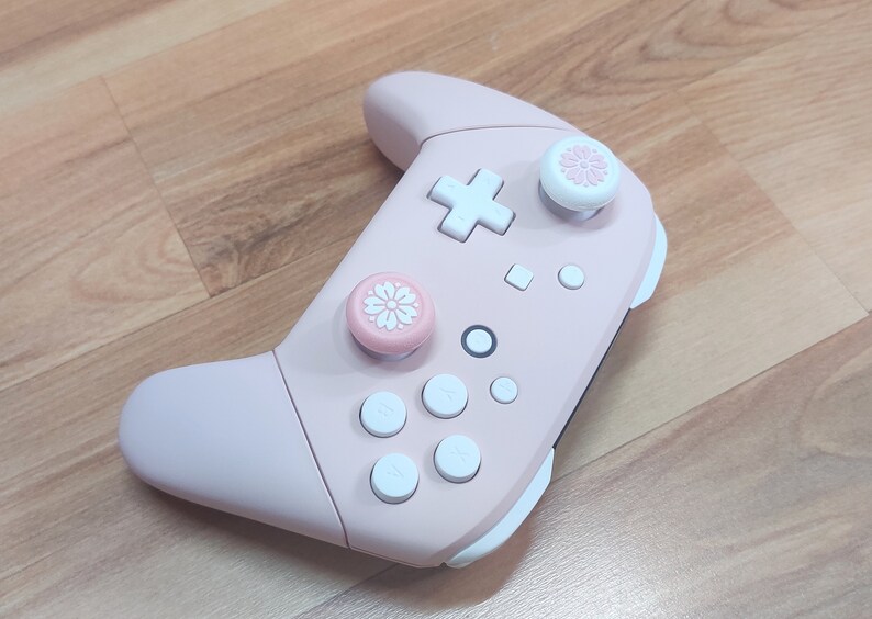 Custom Nintendo Switch Pro Controller Sakura Pink with White | Etsy
