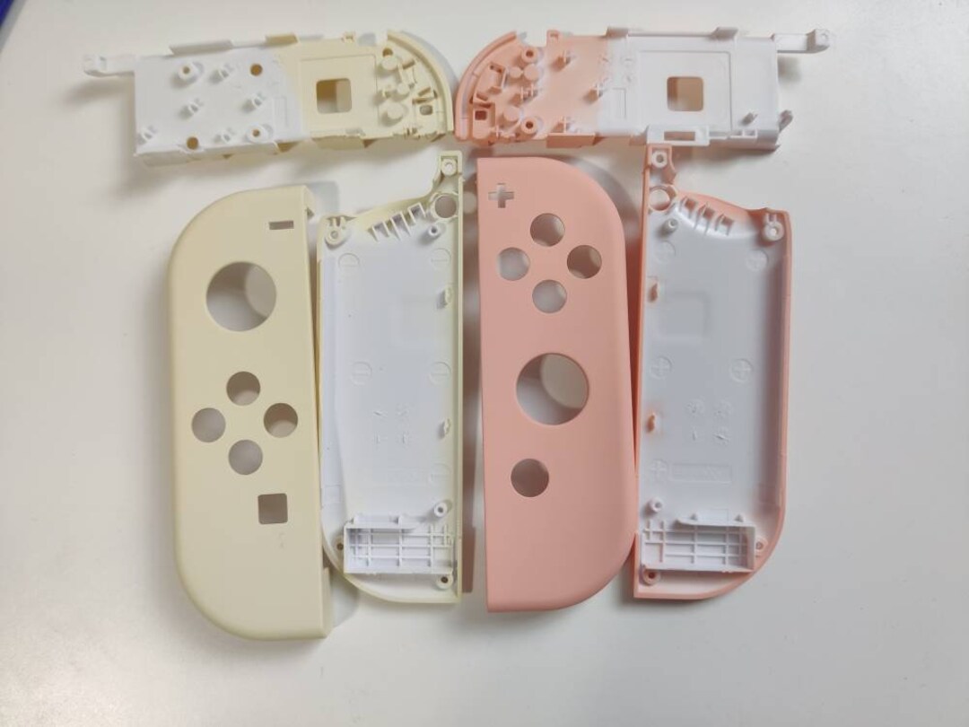 Soft Touch Mandy Pink & Cream Shell for Nintendo Switch Joycon - Etsy