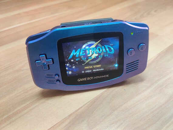 Gameboy Advance Chameleon Purple Blue IPS V2 MOD 10 Level - Etsy