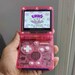 Custom GBA SP IPS V2 Screen Clear Pink & White Buttons Modded With 10 ...