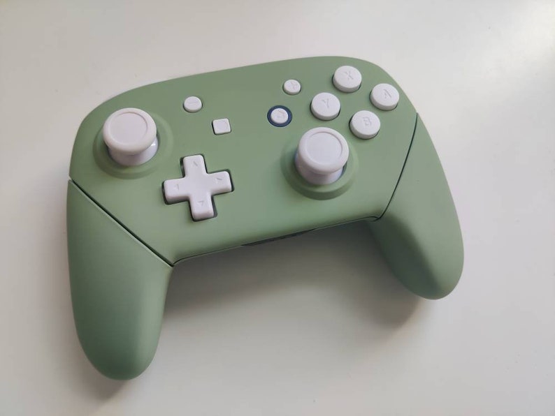 Custom Nintendo Switch Pro Controller Matcha Green Replacement Shell ...