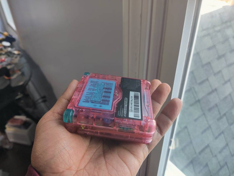 Custom GBA SP IPS V2 Screen Clear Cherry Pink With Clear - Etsy