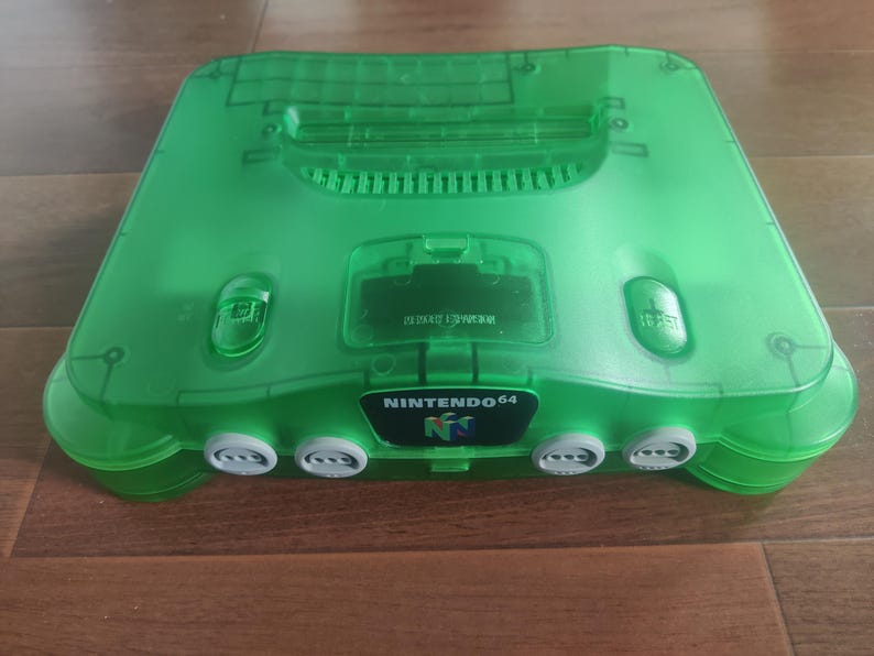 Custom Clear Green Nintendo 64 N64 Console System Both Japan & US PLAY ...