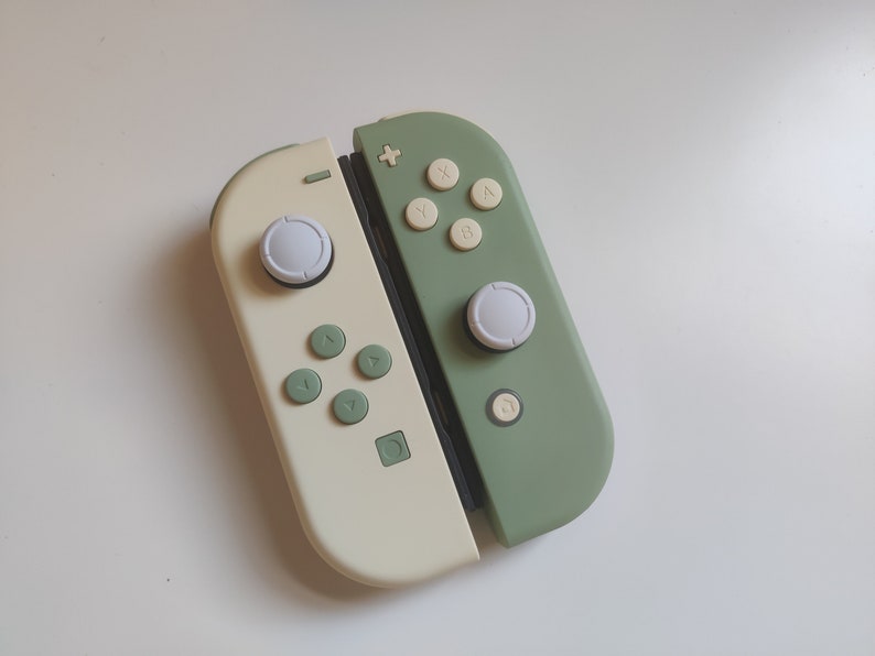 Custom Nintendo Switch Joycon Light Cream & Matcha Green - Etsy